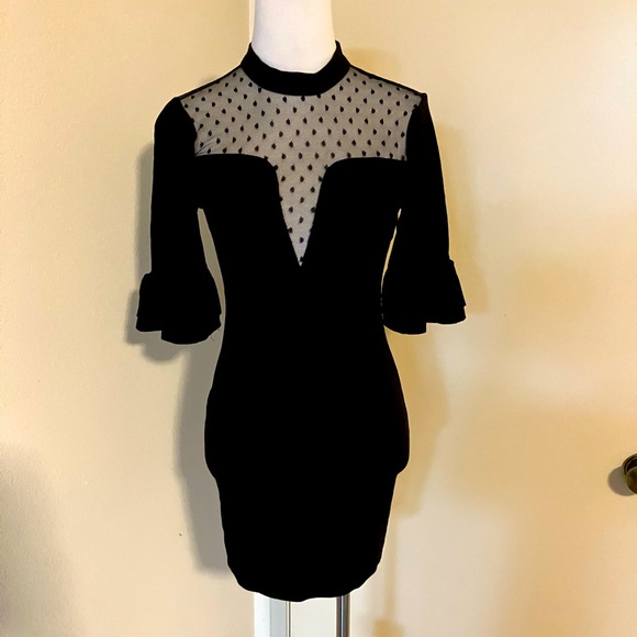 ACME | Dresses | Acme Eighties See Through Top Siren Dress Black Color ...